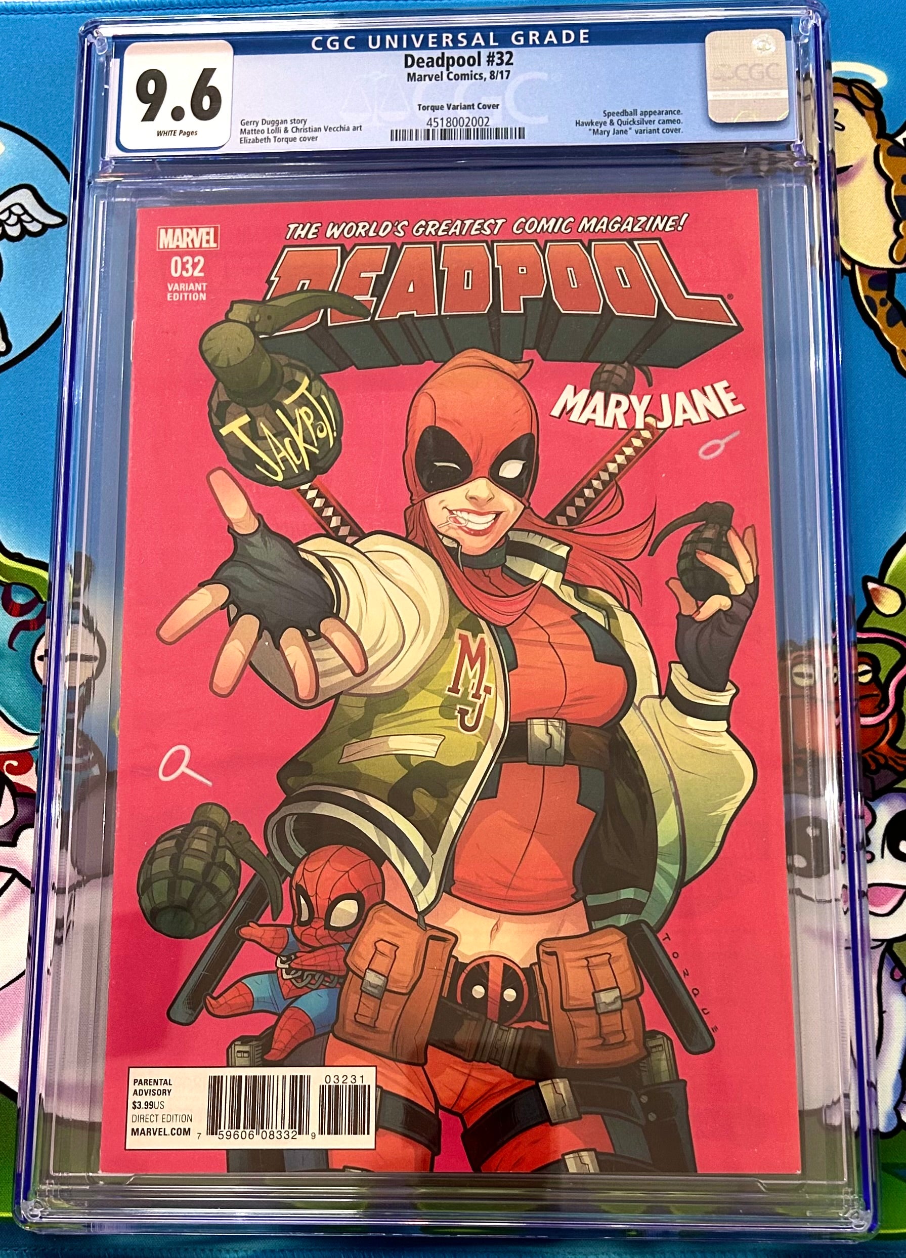Deadpool Mary Jane Variant Issue #32 CGC Universal Grade 9.6 Graded Co ...